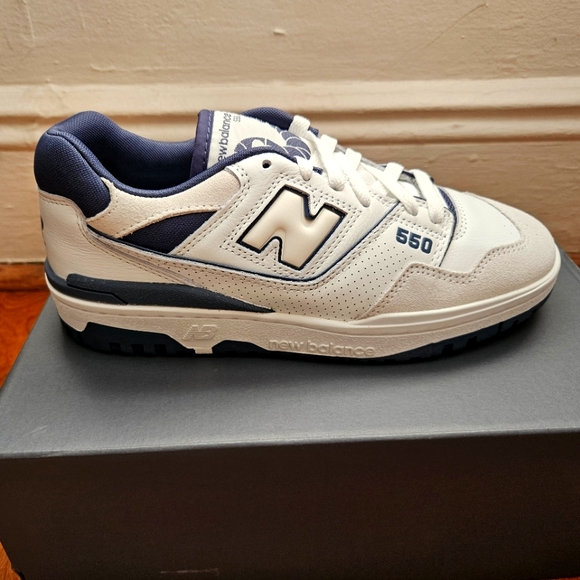 New Balance | Shoes | New Balance 55 White Dusty Blue Sneakers Brand ...